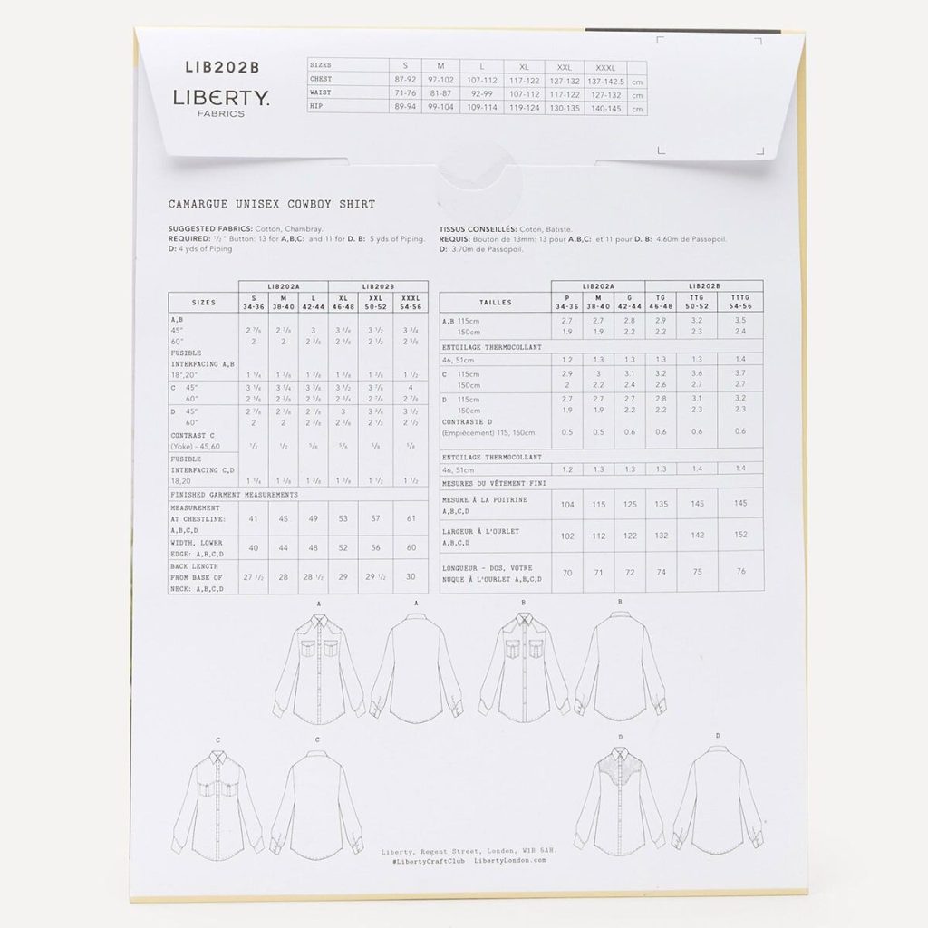 Camargue Cowboy Shirt | Liberty - Sew Confident