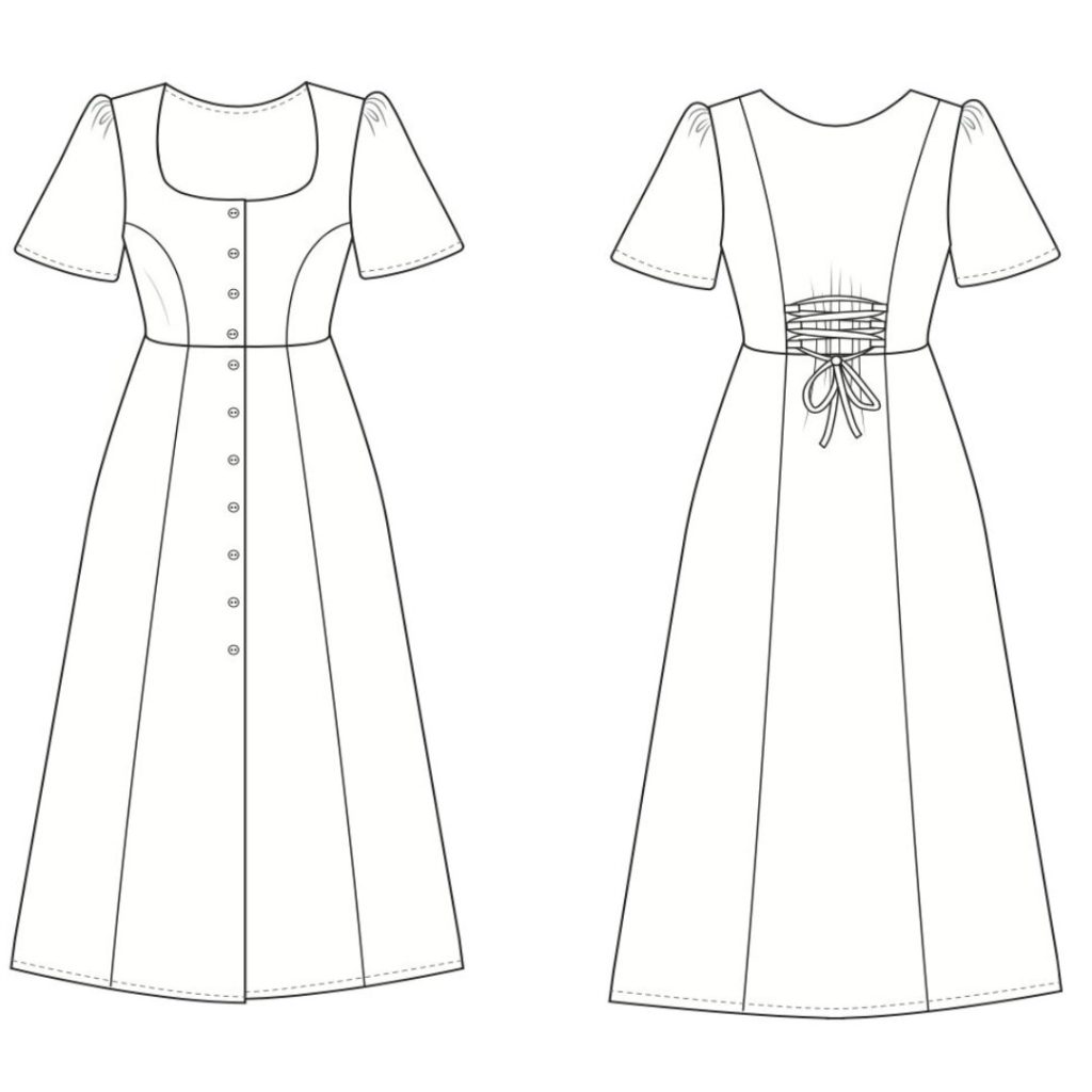 The Hughes Dress Paper Pattern Friday Pattern Co Sew Confident